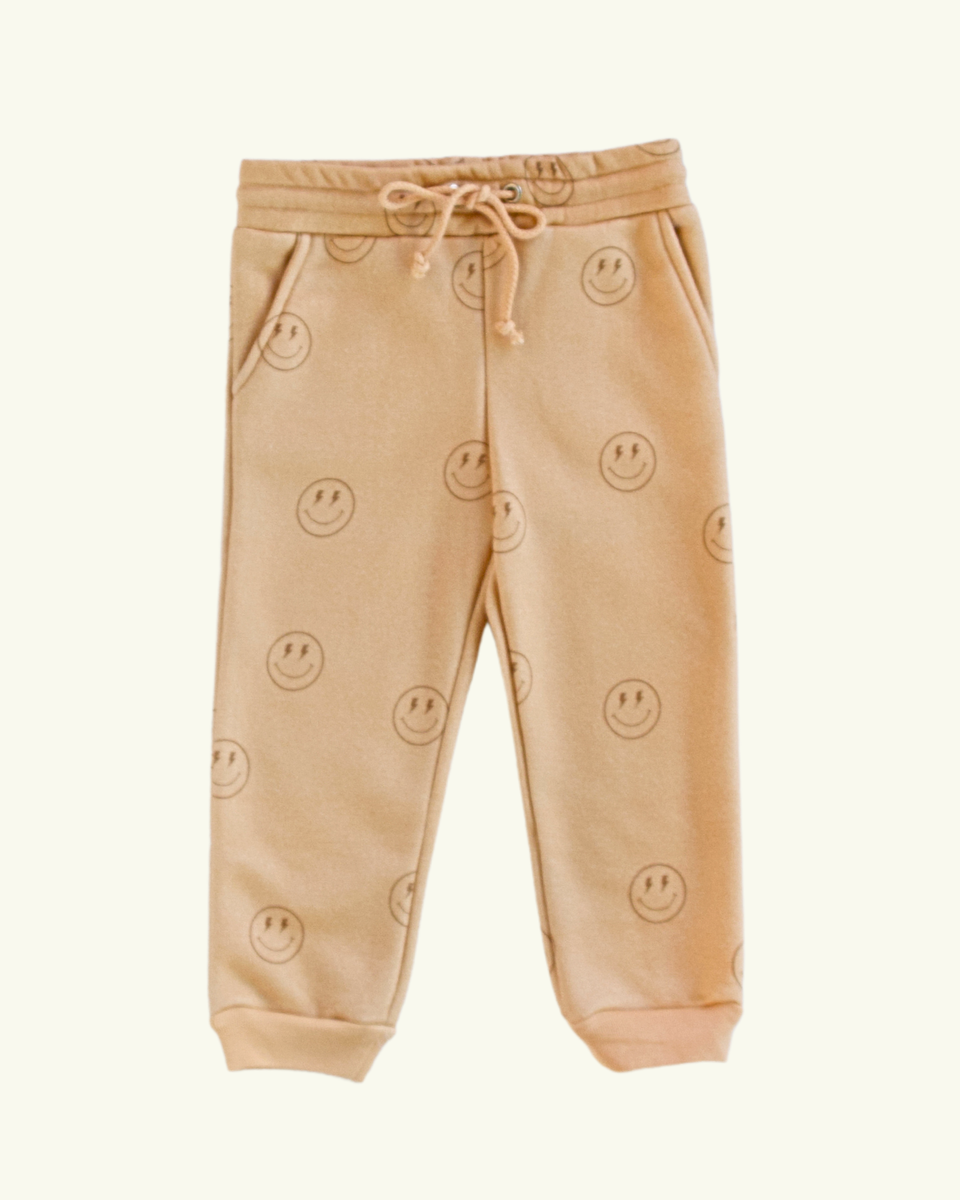 Brown Bolt Smileys Sweatpants – daisylace boutique